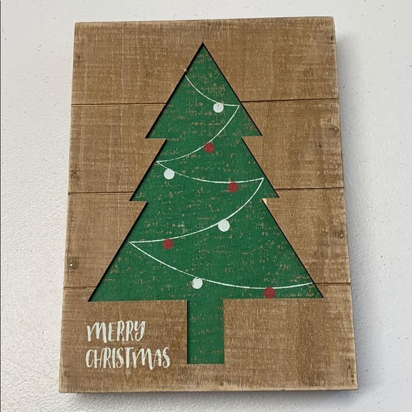Holiday | Nwot Rustic Christmas Tree Sign | Poshmark